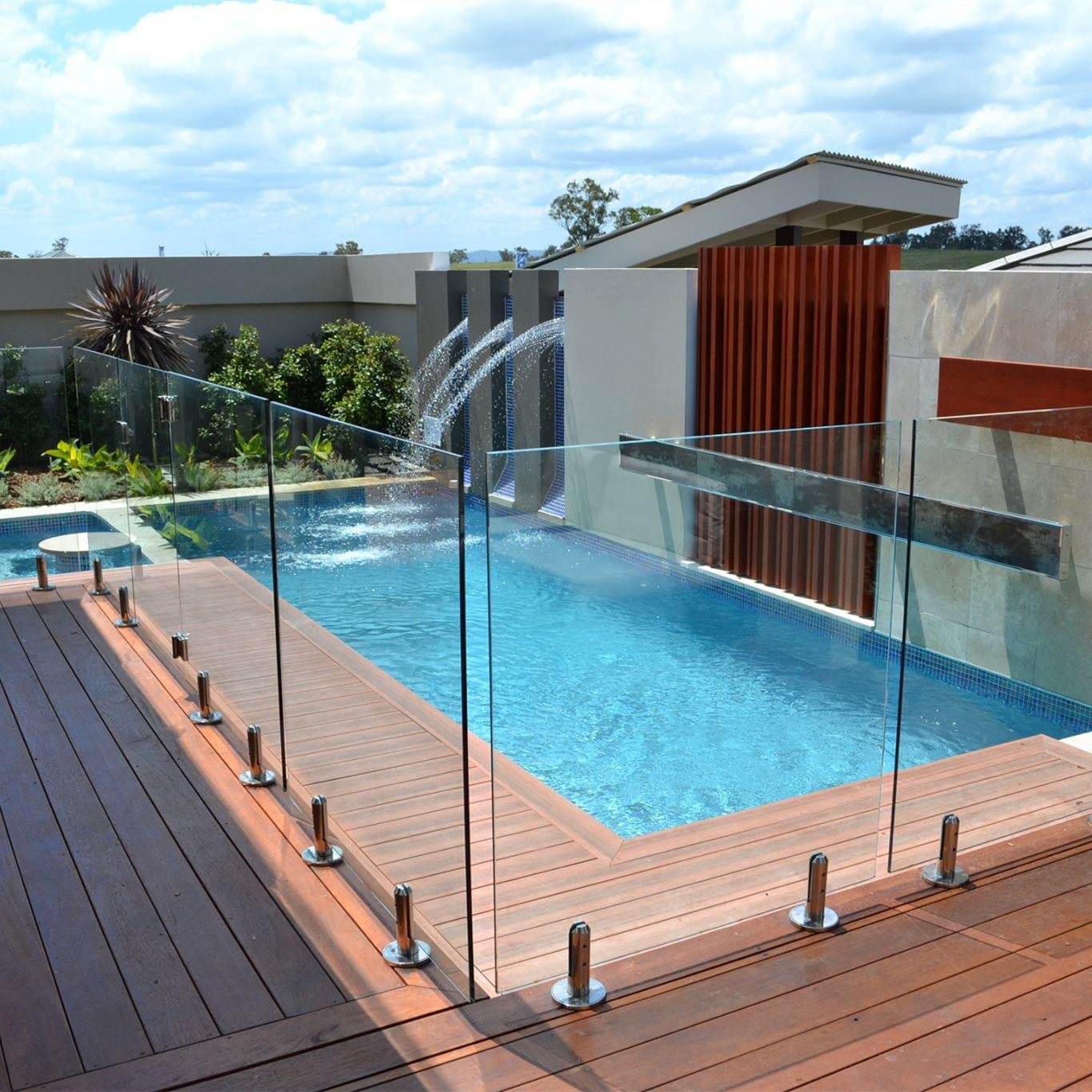 Australia standard tempered glass pool fence spigot glass railing ...